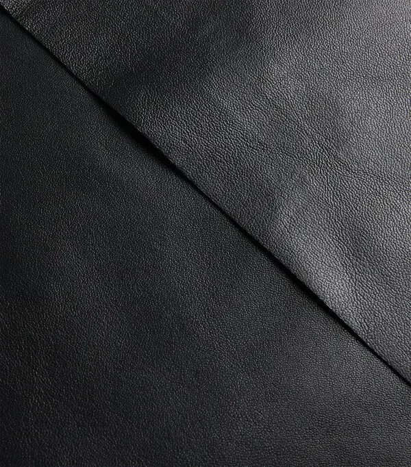 ST. AGNI Leather Wrap Midi Skirt