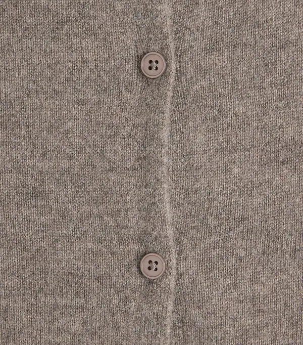 ST. AGNI Asymmetrical Cashmere Cardigan With Belted Waist - Brown