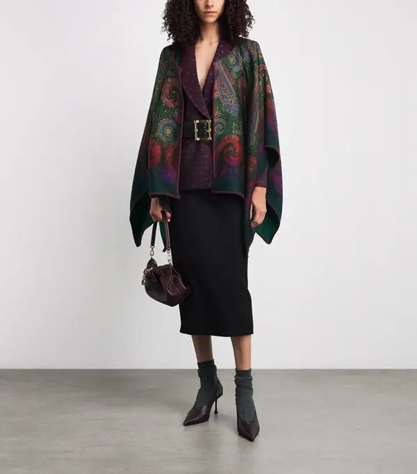 Etro Wool-blend Paisley Reversible Cardigan