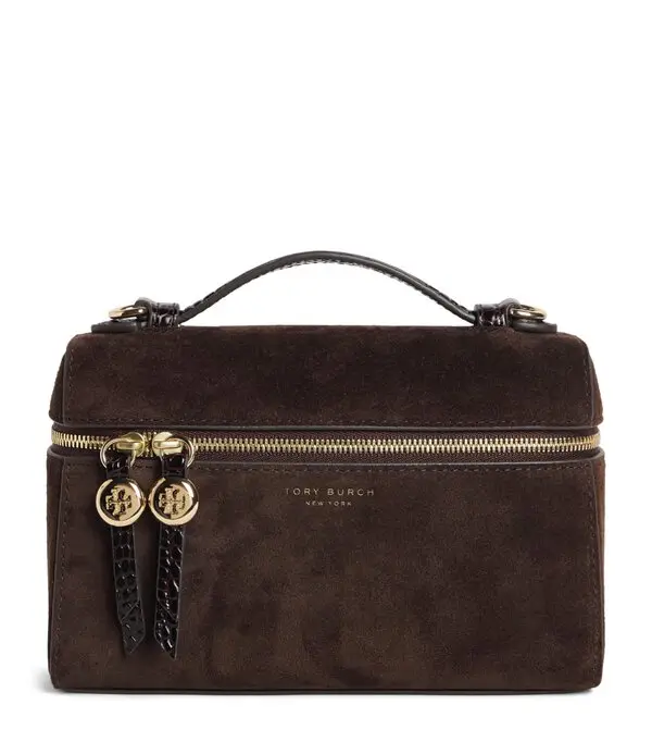 Tory Burch Suede Romy Clutch Bag