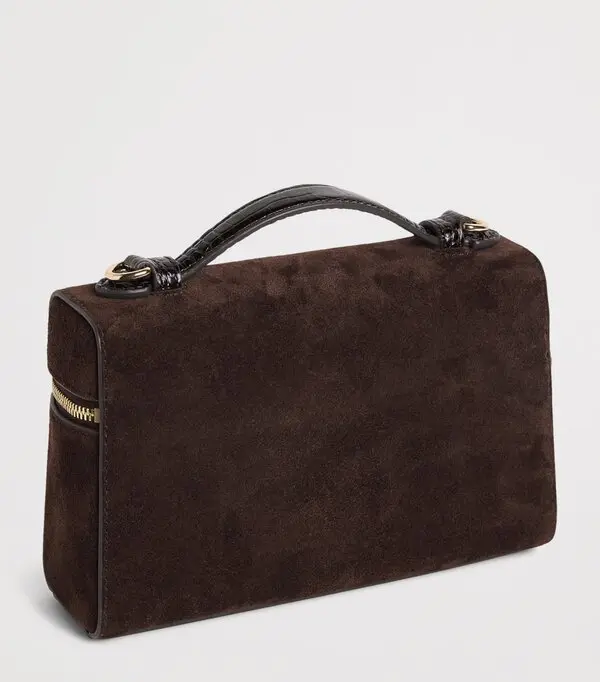 Tory Burch Suede Romy Clutch Bag