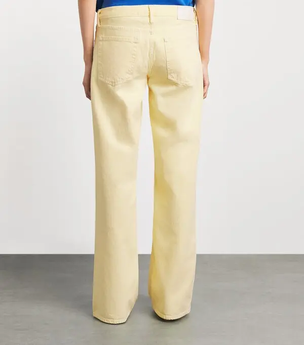 FRAME Pixie Wide-leg Jeans - Yellow