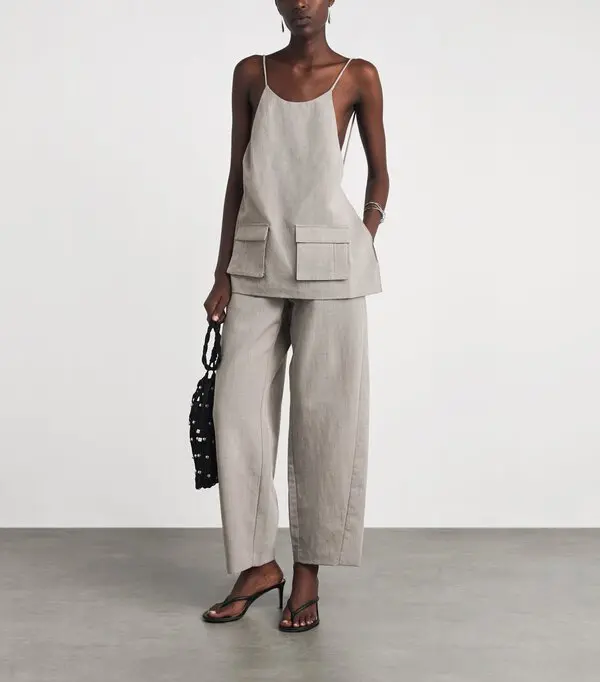 ST. AGNI Wool-blend Fine Band Balloon Trousers
