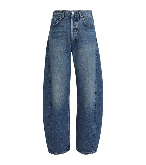 AGOLDE Luna Pierced Tapered Jeans - Blue