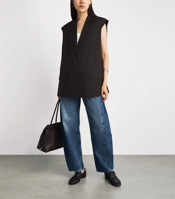 AGOLDE Luna Pierced Tapered Jeans - Blue