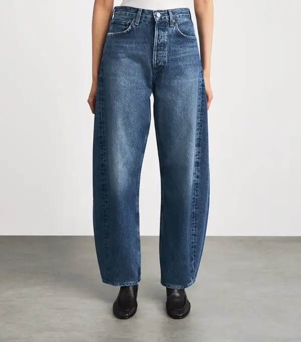 AGOLDE Luna Pierced Tapered Jeans - Blue