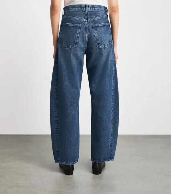 AGOLDE Luna Pierced Tapered Jeans - Blue