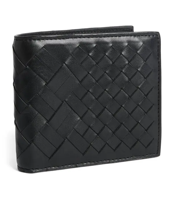 Officine Creative Woven Leather Bifold Wallet