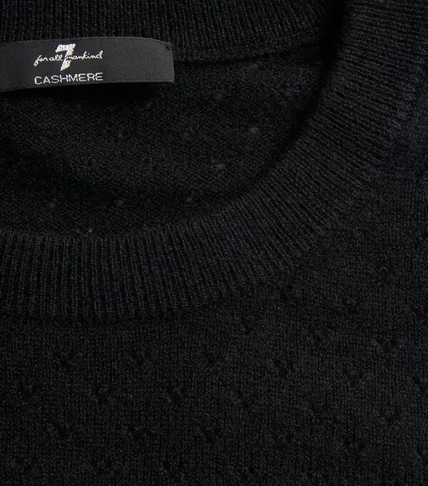 7 For All Mankind Cashmere Pointelle Short-sleeve Sweater