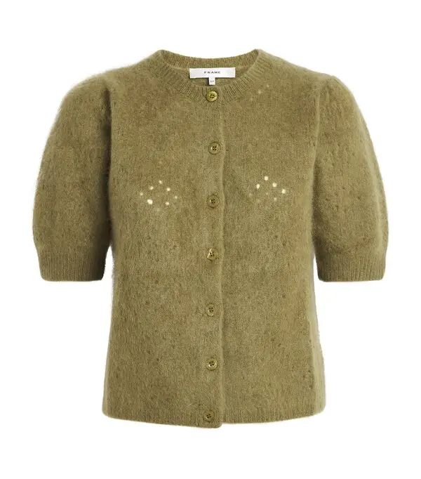 FRAME Cashmere Short Sleeve Cardigan