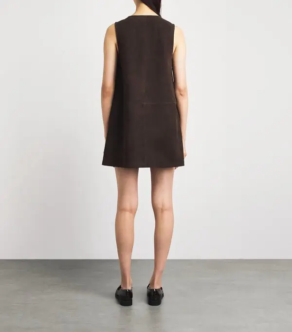 FRAME Suede Safari Tent Mini Dress