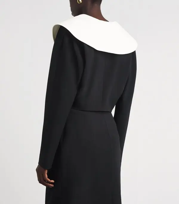 Alessandra Rich Virgin Wool-blend Cropped Blazer