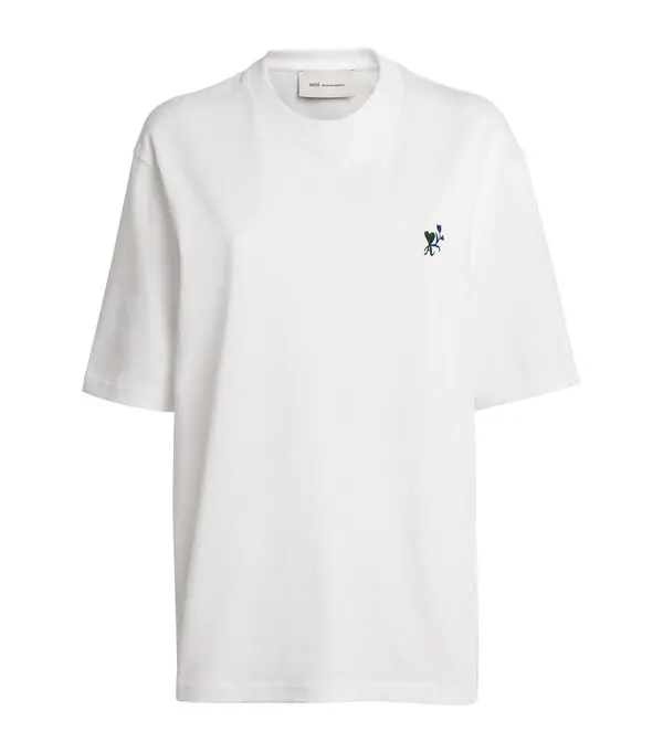 AMI Paris De Coeur Tulip T-shirt - White