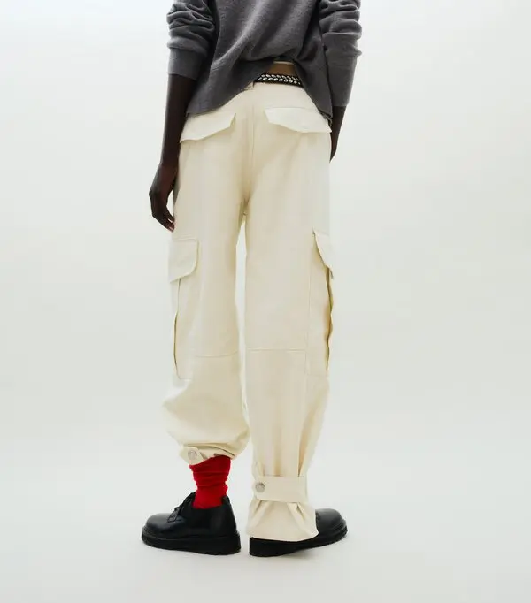 AMI Paris Cotton Cargo Trousers - Ivory