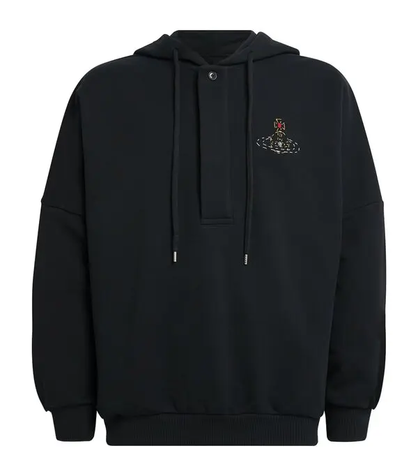 VIVIENNE WESTWOOD Cotton Batwing Hoodie - Black