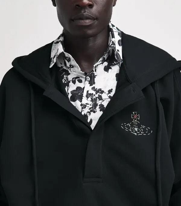 VIVIENNE WESTWOOD Cotton Batwing Hoodie - Black
