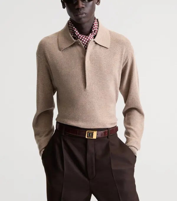 Saint Laurent Virgin Wool Polo Sweater