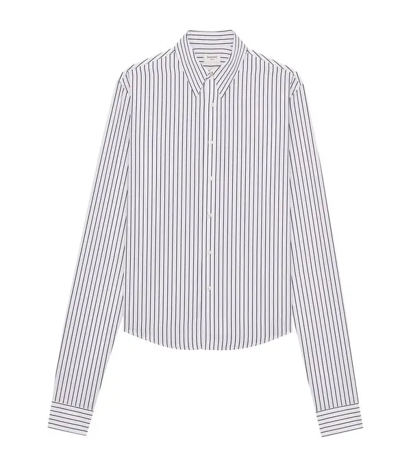Saint Laurent Cotton Striped Long-sleeve Shirt