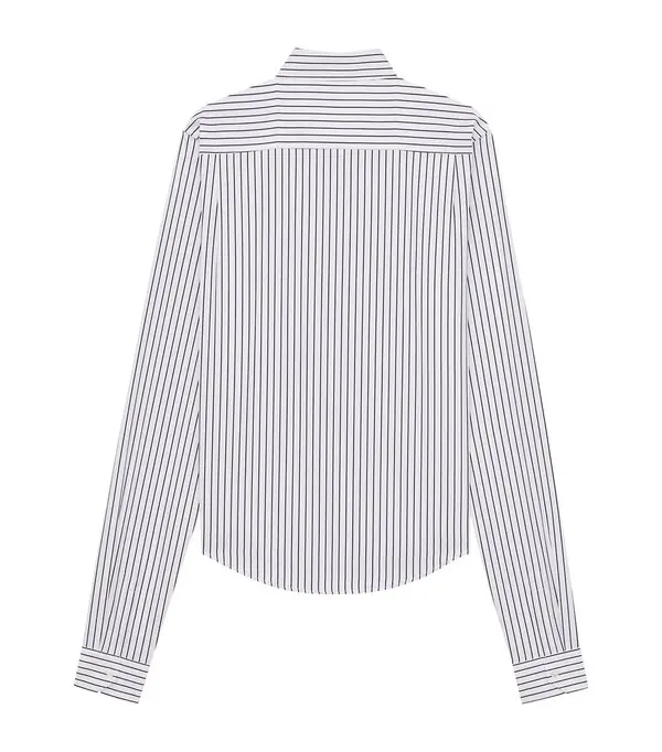 Saint Laurent Cotton Striped Long-sleeve Shirt