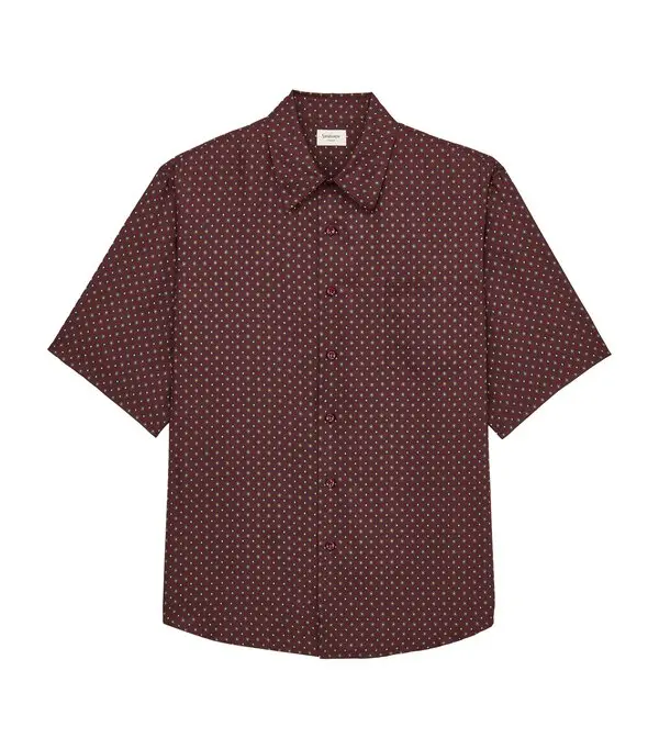 Saint Laurent Silk Hexagonal-pattern Shirt