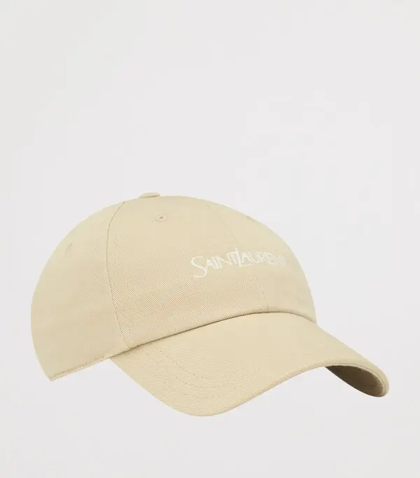 Saint Laurent Cotton Logo Baseball Cap