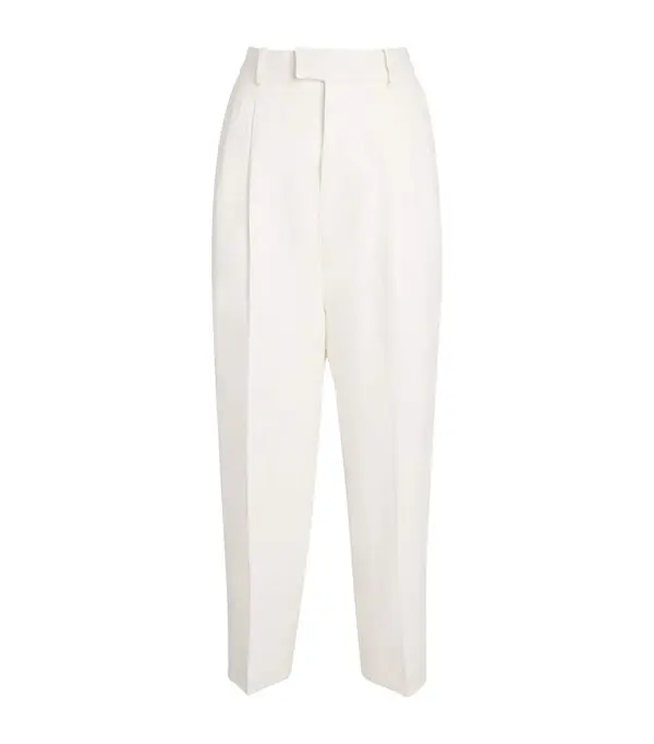 WITH NOTHING UNDERNEATH Linen Cristy Barrel Trousers