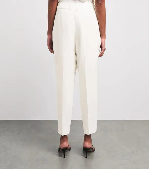 WITH NOTHING UNDERNEATH Linen Cristy Barrel Trousers