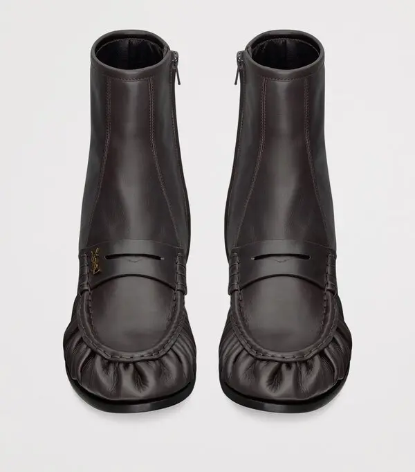 Saint Laurent Leather Le Loafer Ankle Boots