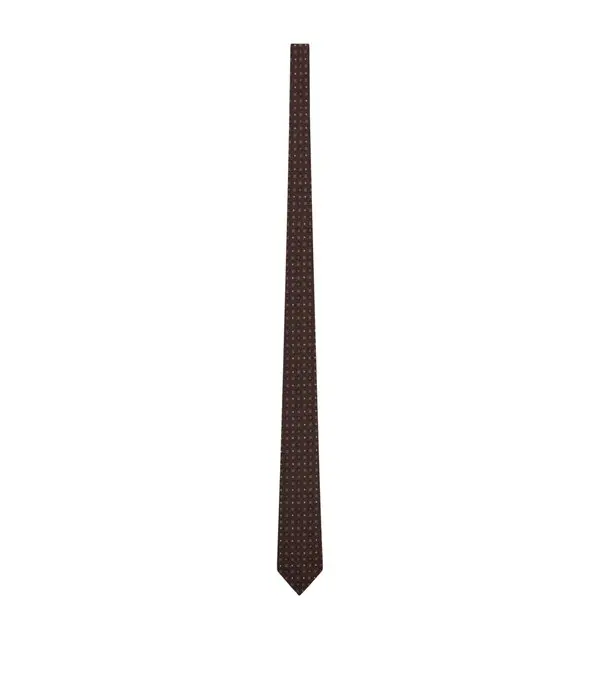 Saint Laurent Silk Paisley Motif Tie