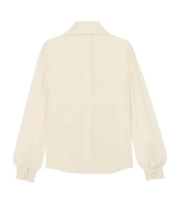 Saint Laurent Silk Pussybow Blouse