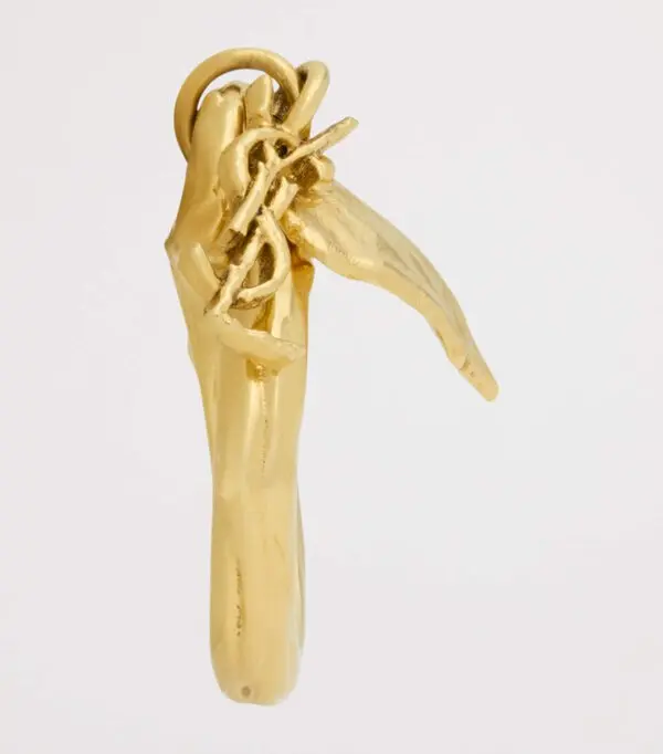 Saint Laurent Cassandre Leaf Charm Ring
