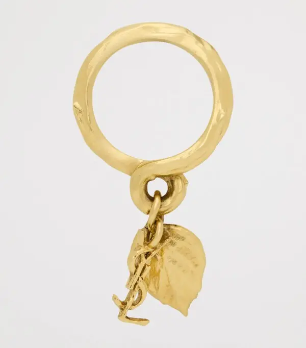 Saint Laurent Cassandre Leaf Charm Ring