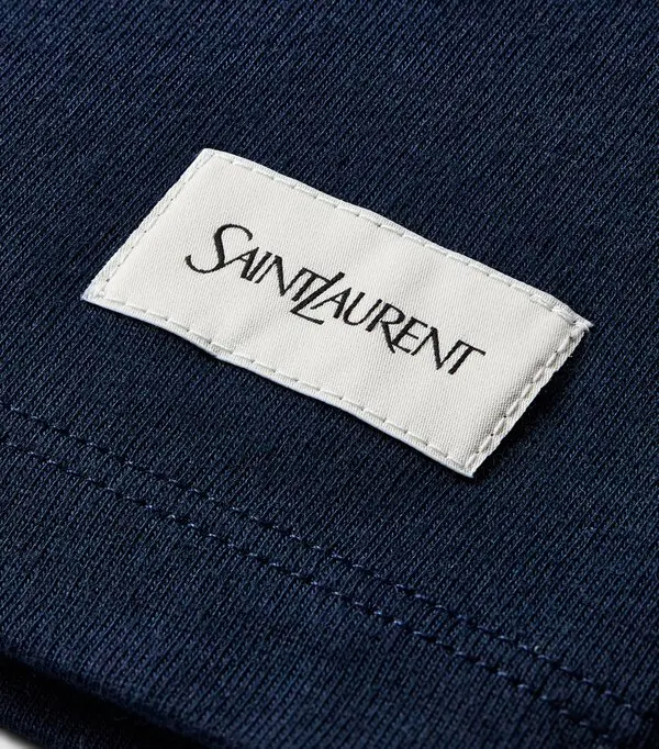 Saint Laurent Cotton-blend Logo-patch T-shirt