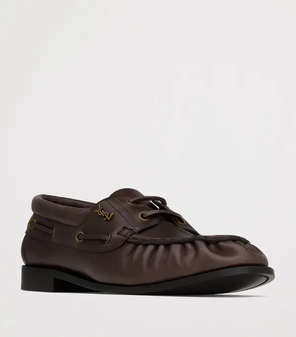 Saint Laurent Leather Bateau Le Loafers