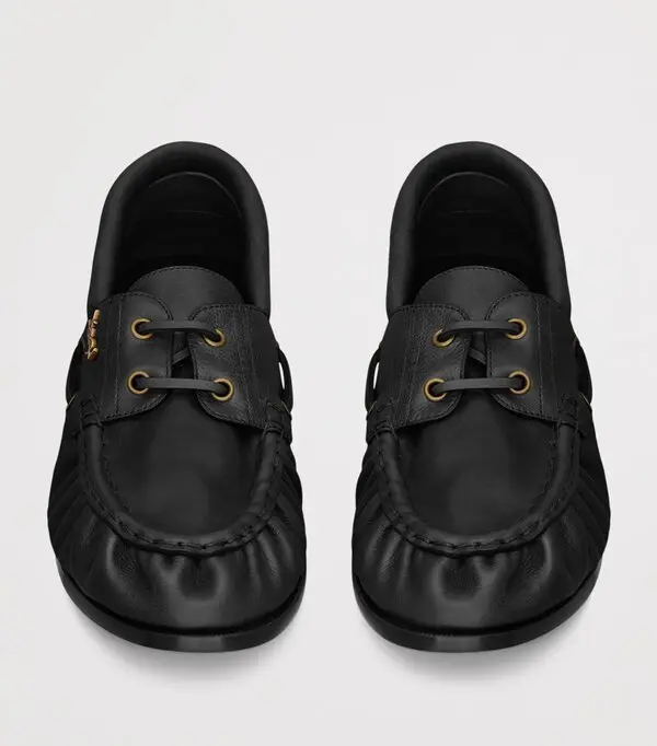 Saint Laurent Leather Bateau Le Loafers