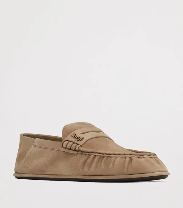 Saint Laurent Suede Foldable Le Loafers