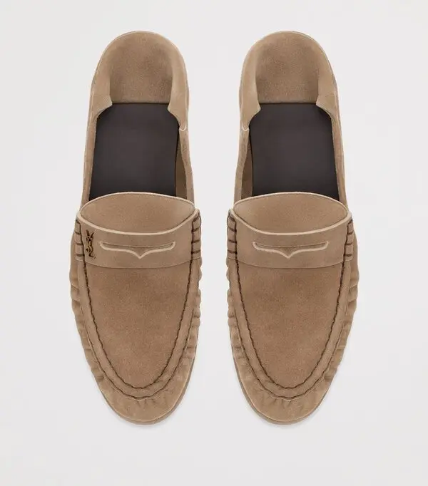 Saint Laurent Suede Foldable Le Loafers