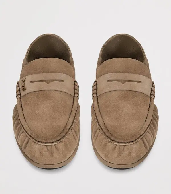 Saint Laurent Suede Foldable Le Loafers
