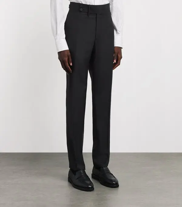 Isaia Wool Casalnuovo Slim Trousers