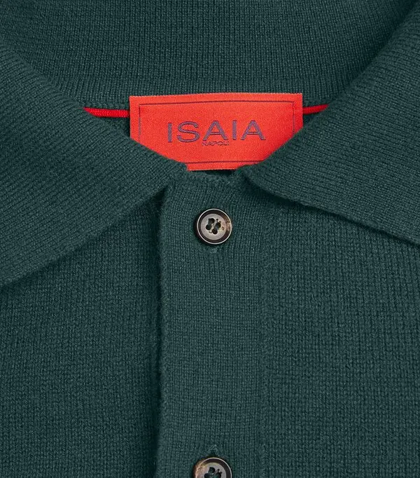 Isaia Cashmere Long-sleeve Polo Shirt