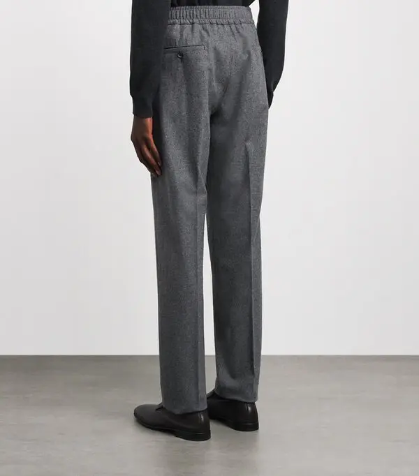 Isaia Wool-blend Comfort Slim Trousers