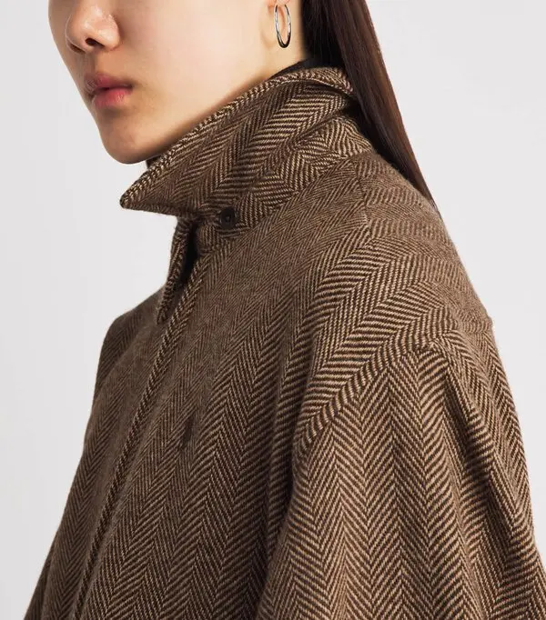Polo Ralph Lauren Wool Herringbone Zip-up Bomber Jacket