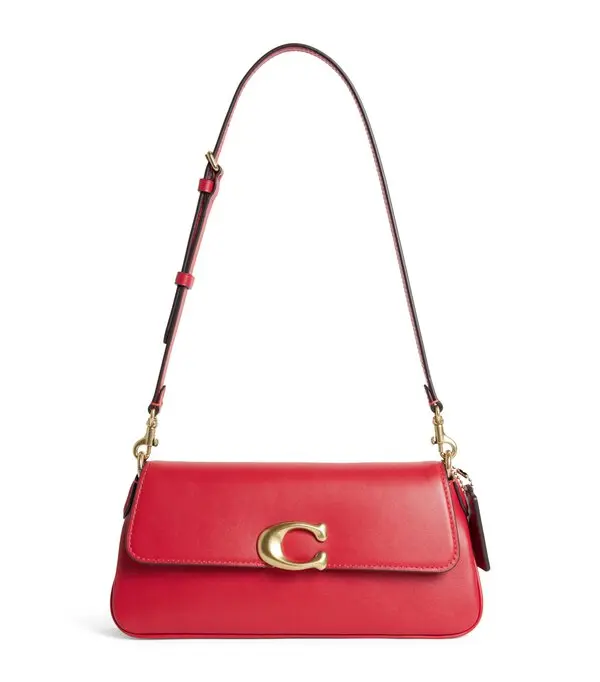 COACH Leather Jet Shoulder Bag - Red