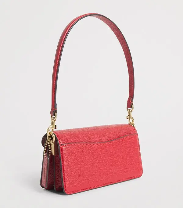 COACH Pebbled Leather Tabby 20 Shoulder Bag - Red