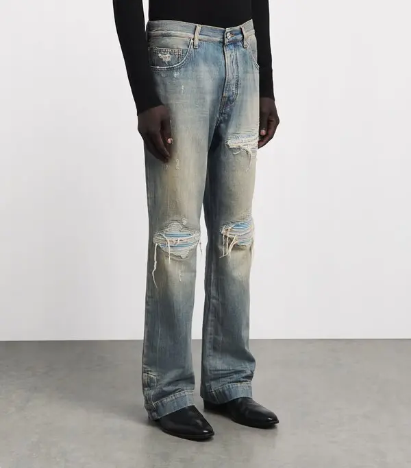 Amiri Ripped Repair Mx1 Straight Jeans