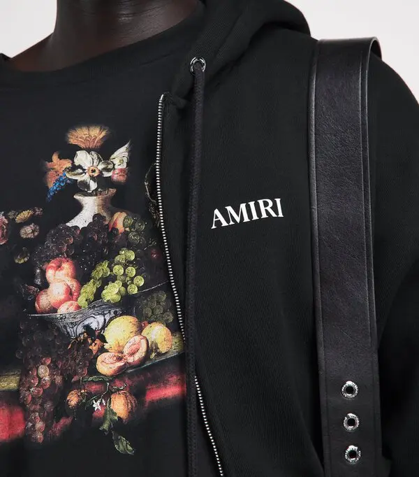Amiri Cotton Logo Zip-up Hoodie