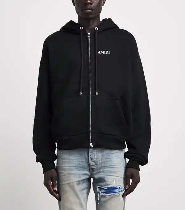 Amiri Cotton Logo Zip-up Hoodie