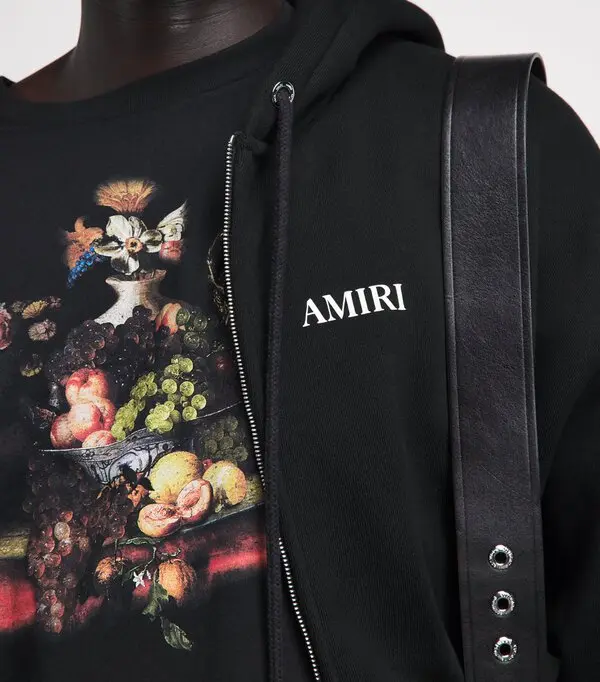 Amiri Cotton Logo Zip-up Hoodie