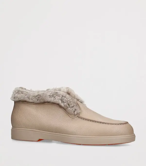 Santoni Suede Hadeel Ankle Boots