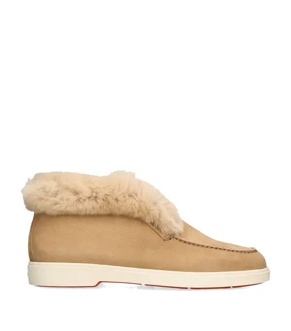 Santoni Suede Hadeel Ankle Boots